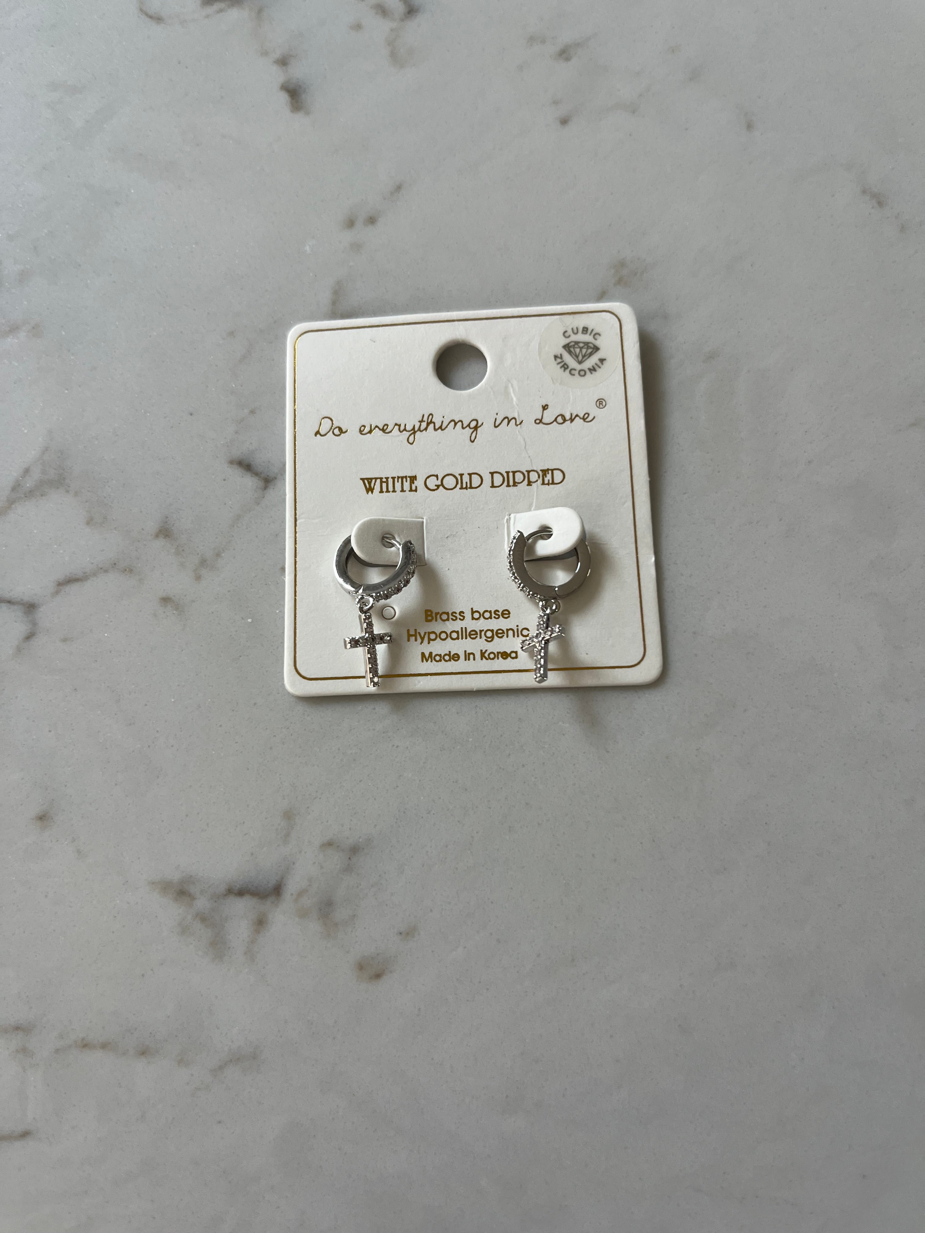 Lead Me To The Cross Silver Rhinestone Earrings – Shop Southern Señoritas